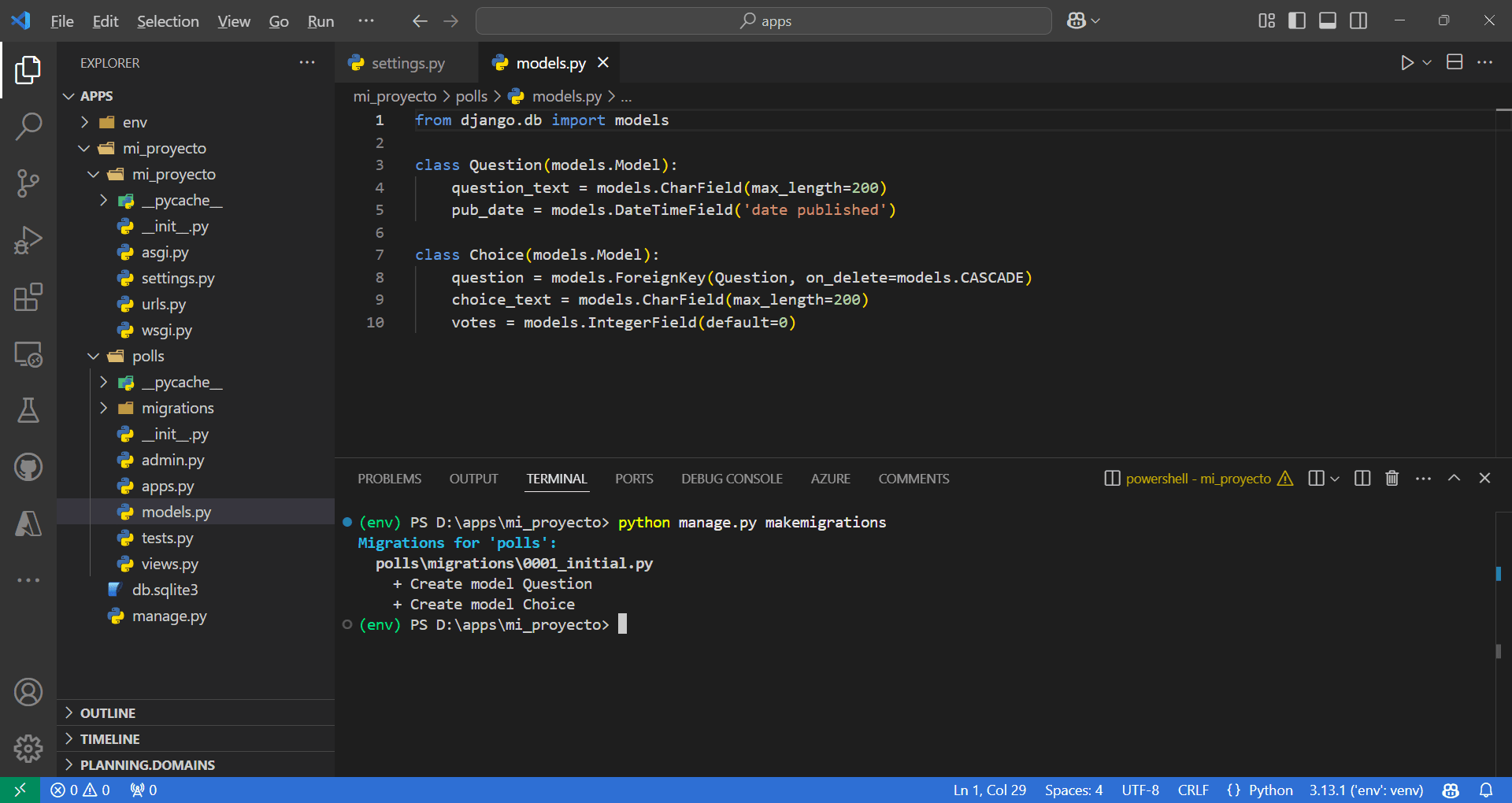 Crear tu primera app en Django: ¡Una Encuesta Paso a Paso! - CursoPython.com